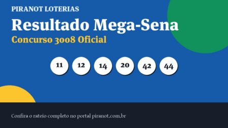 Resultado da Mega-Sena 3008: veja dezenas sorteadas, rateio e prêmio ...